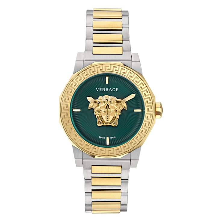 Versace Medusa Deco Green Dial Two-tone Bracelet Watch - 16RN0C