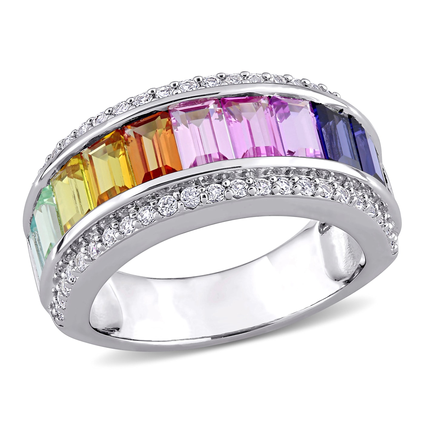 Multi coloured eternity ring store