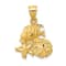 14k Yellow Gold Satin Diamond-Cut Fish, Starfish and Sand Dollar ...