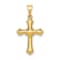 14K Yellow Gold Budded Cross Charm - 1F282A
