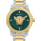 Versace Medusa Deco Green Dial Two-tone Bracelet Watch - 16RN0C